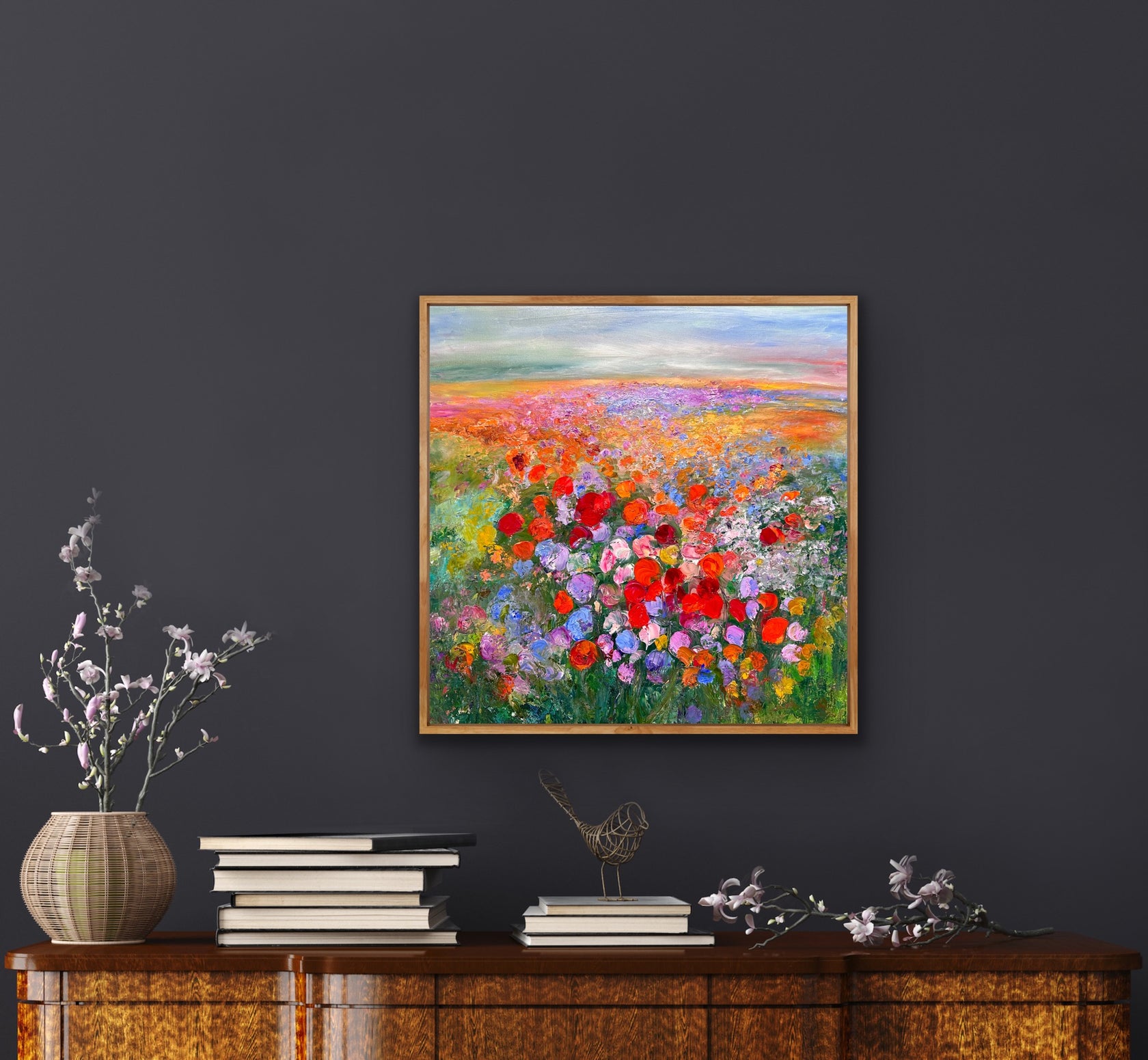 Prairie, OIL, 24" x 24" – Checa Art