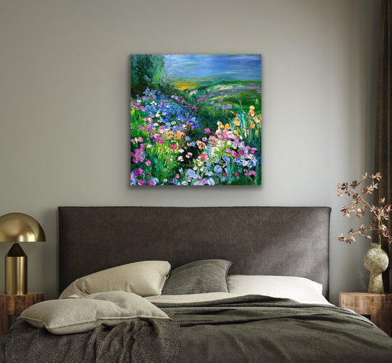 Somewhere in the Meadow, OIL, 36" x 36" – Checa Art