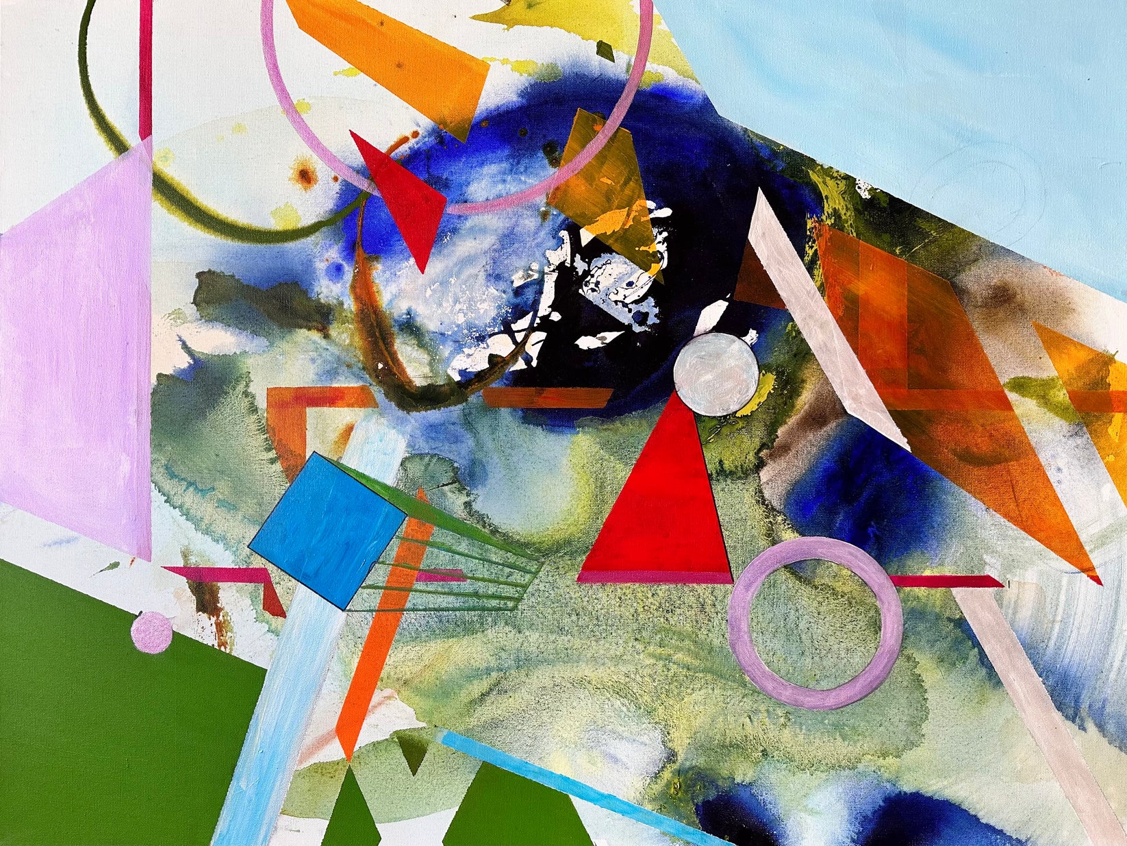 Follow The Signs, ACRYLIC, 30" x 40" – Checa Art